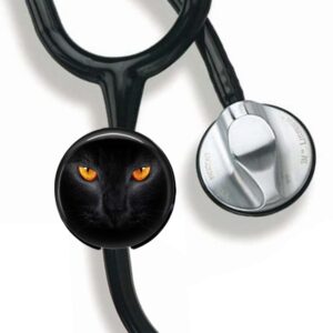 chnlml stethoscope name tag nurse doctor stethoscope id tag customized steth id tag (cute cat)