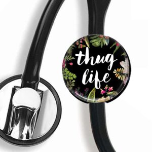 chnlml stethoscope name tag nurse doctor stethoscope id tag customized steth id tag (thug life)