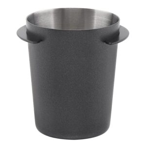 1 piece coffee dosing cup coffee powder dosing cup coffee sniffing mug stainless steel coffee dosing cup coffee machine coffee powder feeder part(black, 51mm)