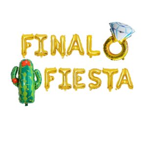 kungoon final fiesta bachelorette party decorations,mexican fiesta theme bridal shower/baby shower/wedding/birthday party decorations set.(gold)