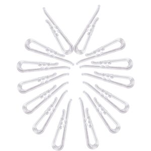 850pcs clear alligator clip with teeth,transparent plasic shape clothespings shirt fixing packing clip for fabric ties socks pants shirts or sewing room keep it flat (850)