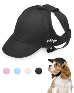 dog hat for small dogs and medium dogs girl boy hats for dogs adjustable dog bucket hat puppy sun hat spring summer pet baseball cap doggy visor (black, large(15lbs+))