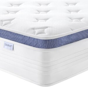 dourxi full mattress, 12 inch full size hybrid mattress in a box with gel memory foam, individually pocketed springs for support and pressure relief - medium