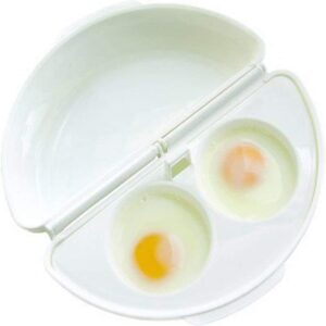 yyyfei easy egg breakfast set,microwaveable microwave omelet pan and 2 cavity egg poacher set bpa free plastic quick egg maker