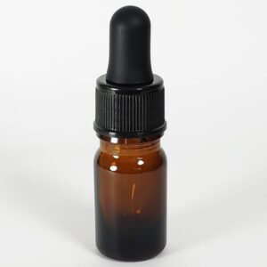 Bioll 5ml (1/6 oz) Glass Dropper Bottle. Essential Oil Bottle With Glass Eye Droppers. For Lab Bottles, Alcohol Bottles And Sterilize Water Bottles-24Pcs (Amber)