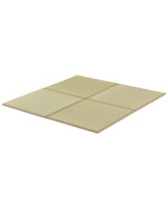 fuli japanese square tatami rug, lightweight igusa mat (japanese rush grass), made in japan (natural, 4 pieces)