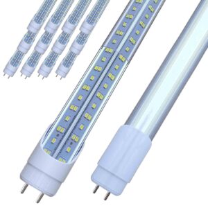 caikag t8 led bulbs 4 foot, t12 led replacement 4ft 72w fluorescent tube lights,7200lm 6500k cool white,2 bi-pin g13 base type b tube lights, ballast bypass, double ended power, no rf fm driver