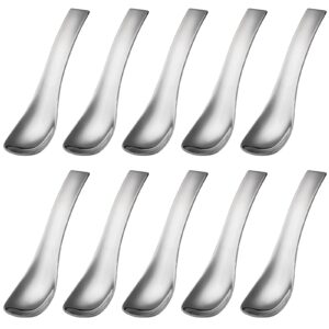 ice cream spoons stainless steel shovel spoons set of 10 small dessert spoons for cake, yogurt, ice cream (model 1#)