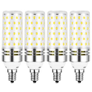 e12 led bulb,16w candelabra led light bulb,daylight white 6000k,100 watt equivalent incandescent light bulbs,ceiling fan light bulbs,led chandelier bulbs,1500lm led bulbs,non-dimmable e12 bulb,4 pack