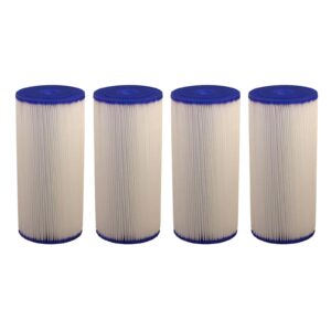 tier1 20 micron 10 inch x 4.5 inch | 4-pack pleated whole house sediment water filter replacement cartridge | compatible with pentek ecp20-bb, hydronix spc-45-1020, 255491-43, home water filter