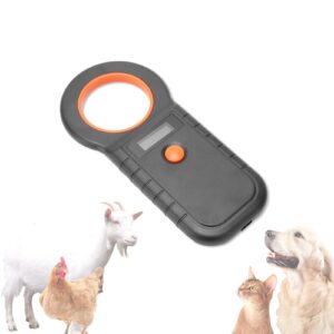 pet microchip scanner 134.2khz 125khz emid fdx b wired usb 2.4g bluetooth handheld animal chip reader (black)