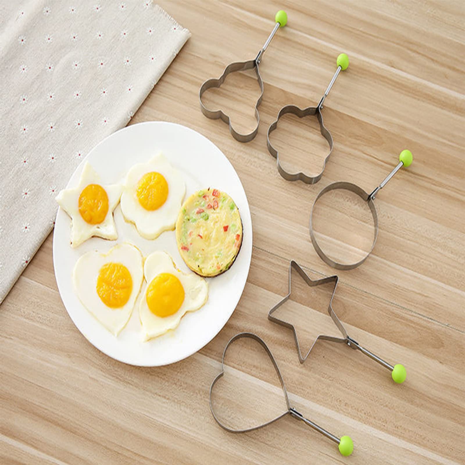 5pcs Egg Rings For Frying Eggs Nonstick,Egg Rings For Frying Eggs Fried Egg Rings