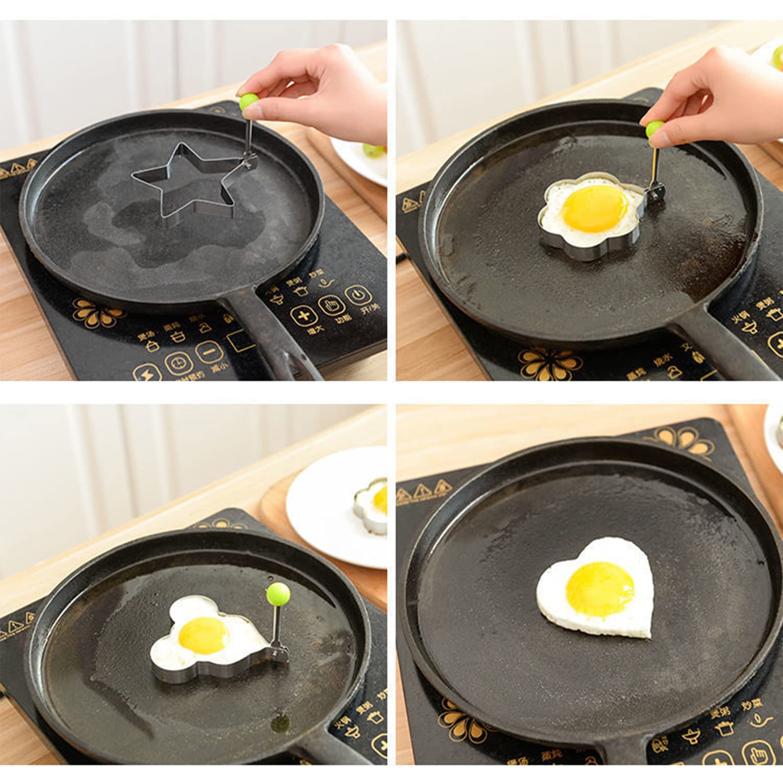 5pcs Egg Rings For Frying Eggs Nonstick,Egg Rings For Frying Eggs Fried Egg Rings