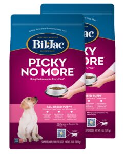 bil-jac picky no more all-breed puppy chicken liver recipe dry dog food 4 pounds (2-pack)