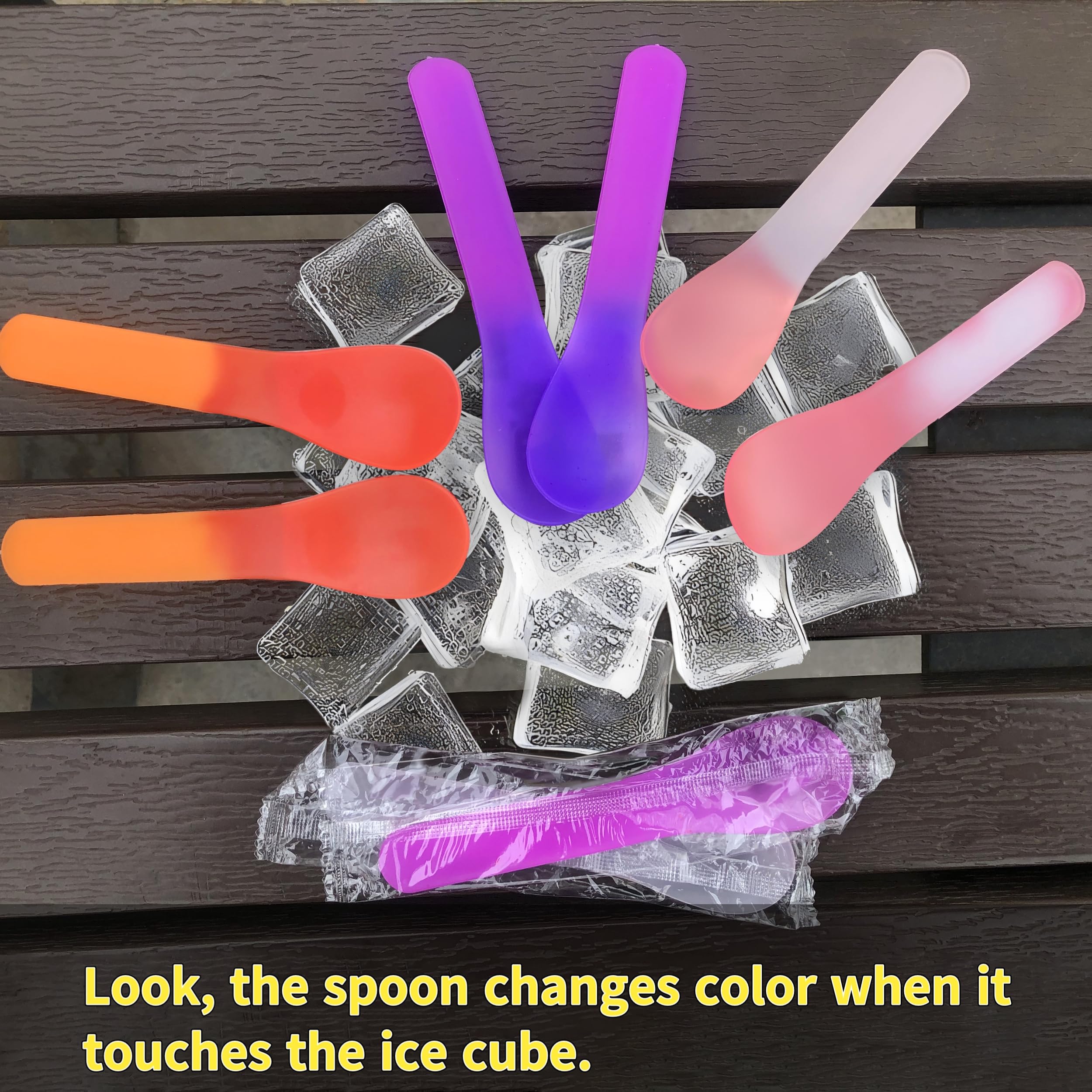 90 Color-Changing Spoons-Dessert Pudding Spoons-Birthday Celebration Spoons-Ice Cream Spoons -Great for Parties-Reusable-Individually Wrapped!