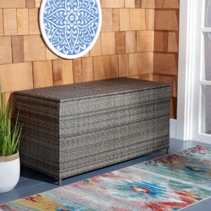 safavieh outdoor collection oliveira grey/white cushion box