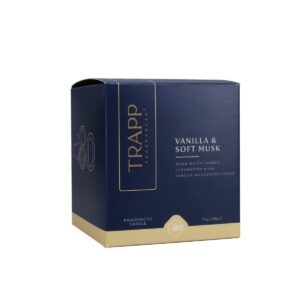 Trapp - No. 80 Vanilla & Soft Musk - 7 oz. Signature Candle - Aromatic Home Fragrance with Earthy Scent of Warm Baltic Amber, Cedarwood Musk, & Vanilla