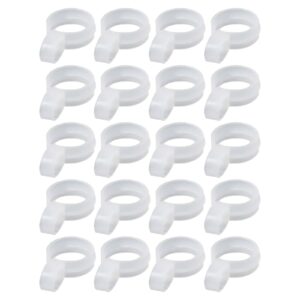 20pcs windproof hook round hanging hook hanger clothes buckle hook non-slip clothes hanger buckle clips(white)