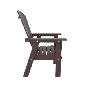 WestinTrends Dylan Dylan Outdoor Patio Shell-Back Adirondack Dining Chair Weather Resistant Navy Blue