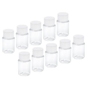 uxcell plastic lab chemical reagent bottle 20ml/0.7oz wide mouth sample sealing liquid storage container 10pcs