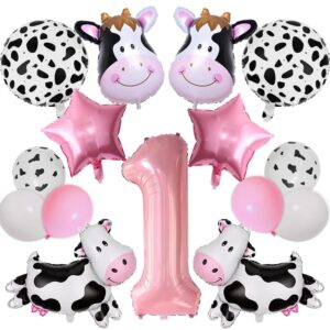 cow balloons, holy cow im two birthday decorations girl cow print balloons 2nd birthday party for cow farm animal theme cowgirl first birthday party supplies