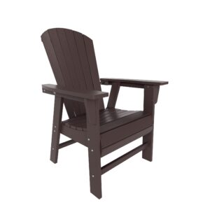 WestinTrends Dylan Dylan Outdoor Patio Shell-Back Adirondack Dining Chair Weather Resistant Navy Blue