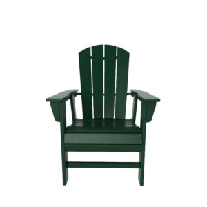 westintrends malibu malibu outdoor patio hdpe plastic adirondack dining chair dark green