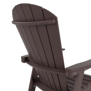 WestinTrends Dylan Dylan Outdoor Patio Shell-Back Adirondack Dining Chair Weather Resistant Navy Blue