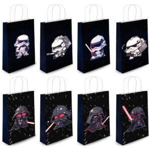 pepdhuk 16 pcs star classic wars theme birthday party mandalorian decorations gift bags for star classic wars goodie bags party supplies