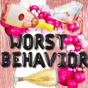 60 pcs worst behavior balloons boujee drake party banner bridal shower hen party engagement bachelorette party supplies decorations