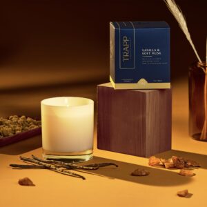 Trapp - No. 80 Vanilla & Soft Musk - 7 oz. Signature Candle - Aromatic Home Fragrance with Earthy Scent of Warm Baltic Amber, Cedarwood Musk, & Vanilla