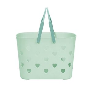 berry basket portable shower caddy tote plastic storage basket with handle box organizer for bathroom pantry kitchen college dorm washable tip proof durable open tote bag cut vegetable storage