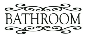 thistle brook cottage bathroom door decal wall decal decal for bathroom wall decal, bathroom wall decor, bathroom wall vinyl lettering 103