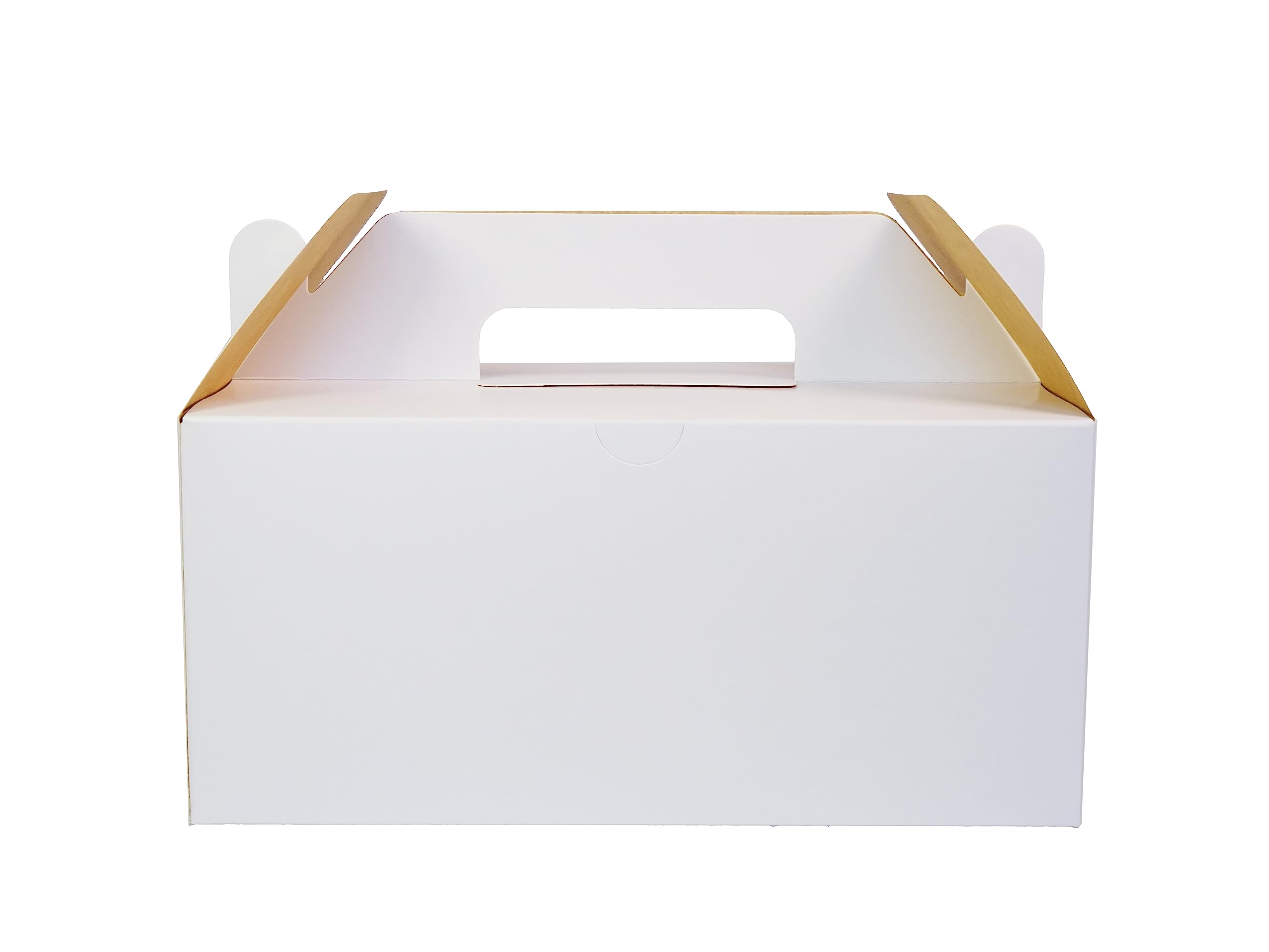 PandaPandaPPS 50 pcs White Gable Boxes (8.25"×5"×4") for Foods, Gifts and Party Favors Treat Boxes, Goodie Gift Boxes for Birthday, Wedding, Baby Shower