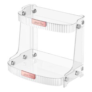 acrylic bathroom organizer, 2 tier makeup organizer countertop, bathroom organizers and storage, perfume tray for dresser