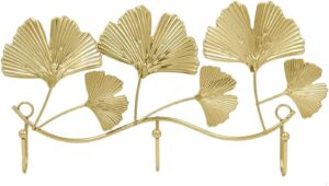 lindagary metal wall hook ginkgo leaf coat hook wall mounted leaves key hangers decorative entryway key hook for wall entryway decor