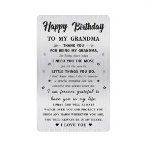 alotozo grandma birthday card, happy birthday gifts to my grandma, grandmother bday engraved wallet card inserts