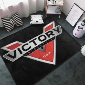 newcreatees area rugs victory company motorcycles 60 x 39 inch large carpet for living room bedroom dorm home decor anti-slip floor rug