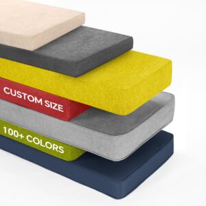 focuprodu custom bench cushion,custom sized patio furniture cushions come with straps,window seat cushion removable cover easy to clean