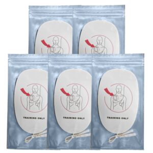 wnl products aed trainer pads - 5 pack replacement practi-trainer electrode pads xftap compatible with wl120es10 and wl220es0 practi-trainers (adult pads)