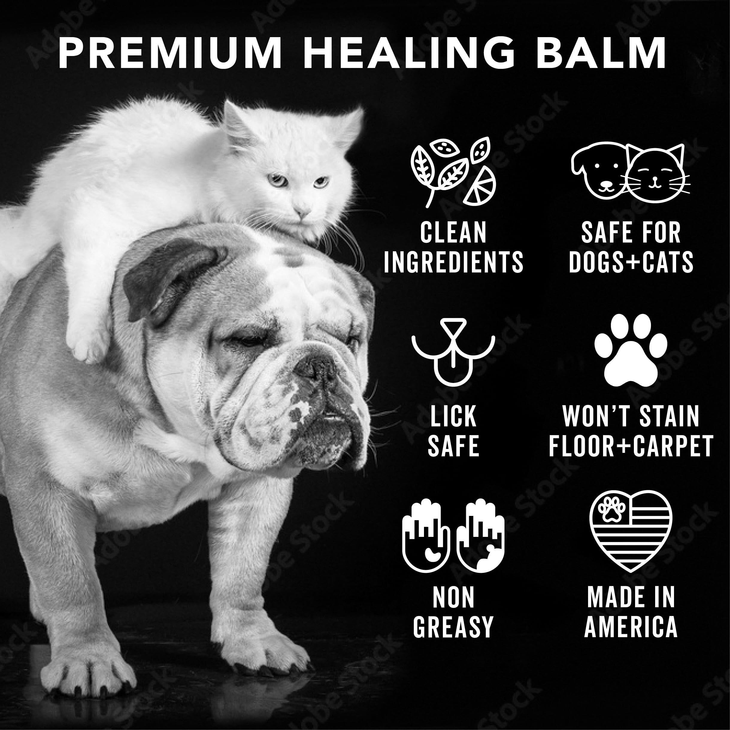 Pride and Groom The Balm – Creamy, Non-Greasy Balm for Dogs & Cats Made from Clean Ingredients, Shea Butter, Essential Oils & Vitamins to Moisturize & Heal Paws, Noses, Dry Patches, & More – 2.5 oz