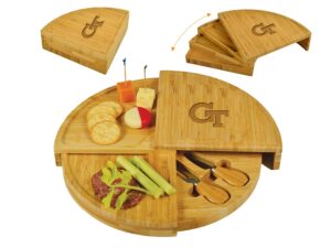 picnic at ascot ncaa georgia tech officially licensed multi level swiveling patented cheese board 14" diameter