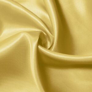 kkjiaf gold satin fabric, 63" wide shiny silky fabric for dress, shirts, table runner, napkin, tablecloth, wedding decor, diy crafts, 1 yard