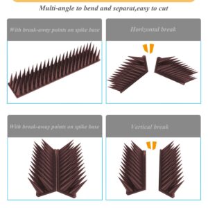 Bird Spikes, 20 Pack Pigeon Spikes, High Thorn Bird Spikes for Outside, Bird Deterrent for Small Bird Cat Squirrel, Easy Installation Bird Deterrent Spikes use for Balcony Courtyard Outdoor Roof