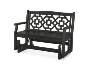 martha stewart mstgg481bl chinoiserie 48" glider, black