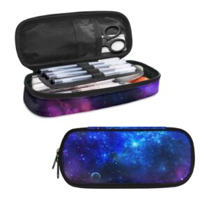 hellhero galaxy pencil case bag pen holder school pencil box big capacity pen pouch marker cases multifunction stationery organizer for adults kids coin purse