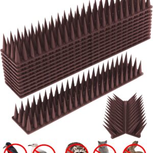 Bird Spikes, 20 Pack Pigeon Spikes, High Thorn Bird Spikes for Outside, Bird Deterrent for Small Bird Cat Squirrel, Easy Installation Bird Deterrent Spikes use for Balcony Courtyard Outdoor Roof