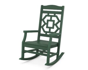 martha stewart msrk195gr chinoiserie rocking chair, green