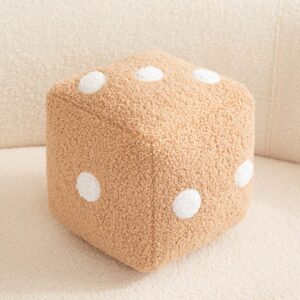 yuzhinuo creative funny simulation dice plush pillow cubic cube plush pendant dolls stuffed soft sofa back cushion creative home decor (grey,30cm/11.8 inch)