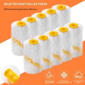 WHIIOKO Small Paint Roller Brush 2 Inch Paint Roller 10 Pcs Mini Paint Roller Kit Paint Rollers for Painting are Suitable for Various Paint DIY Projects for Example,on Walls, Cabinets,Doors.